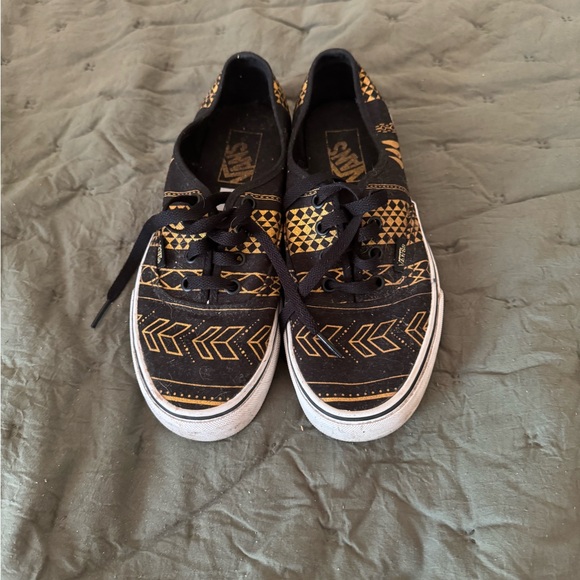 Vans | Shoes | Vans Black And Gold Geometric Sneakers | Poshmark